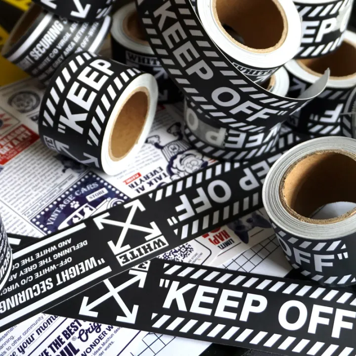 Luggage Stickers Warning Strip Black Keep off Waterproof Suitcase ...