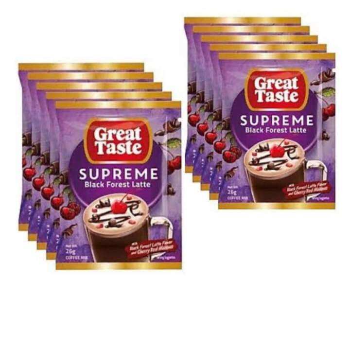 Great Taste Supreme with Black Forest Latte Flavor (pack of 10) | Lazada PH