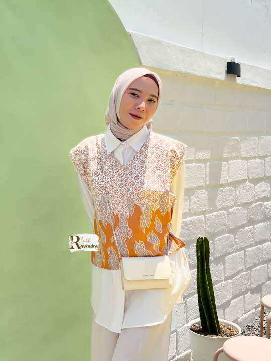 Outer Batik Vest Rompi Batik Kawung | Lazada Indonesia