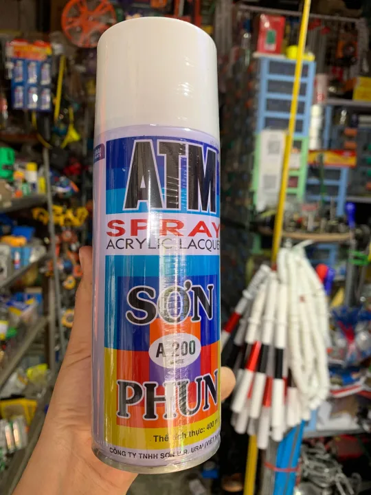 Sơn phun xịt ATM màu trắng A200 chất lượng cao thể tích 400ml | Lazada.vn