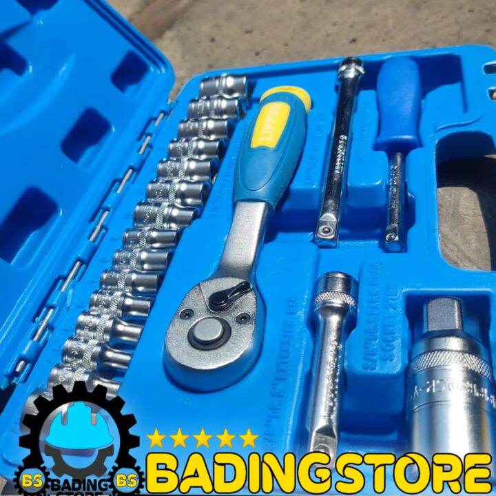 KUNCI SOK SET 21 PCS LIPPRO SOCKET SHOCK SOCK LIPRO 1/4 - 3/8" ORIGINAL LIPPRO | Lazada Indonesia