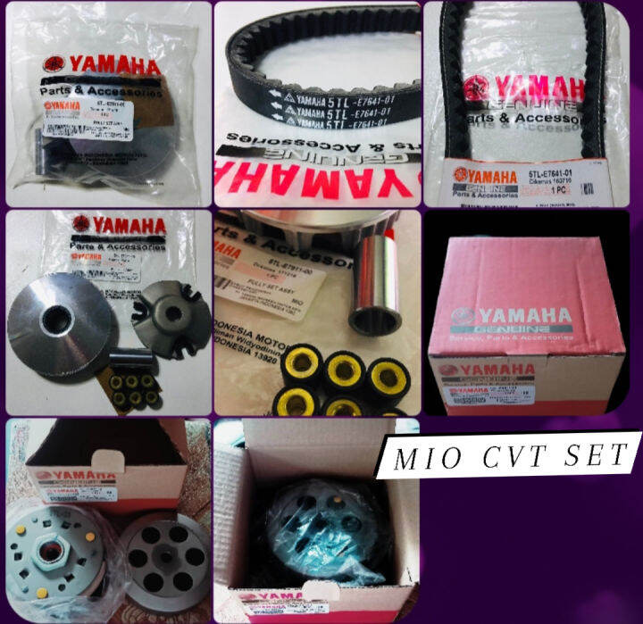 CVT SET GENUINE YAMAHA MIO (Pulley set + Driveface + Belt + Torque ...