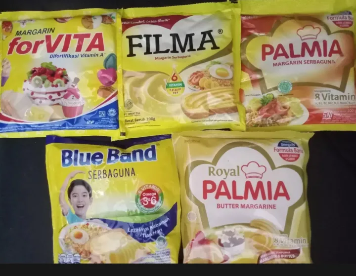 Mentega / Margarin 200gr Pamia Forvita Filma Palmia royal blueband ...