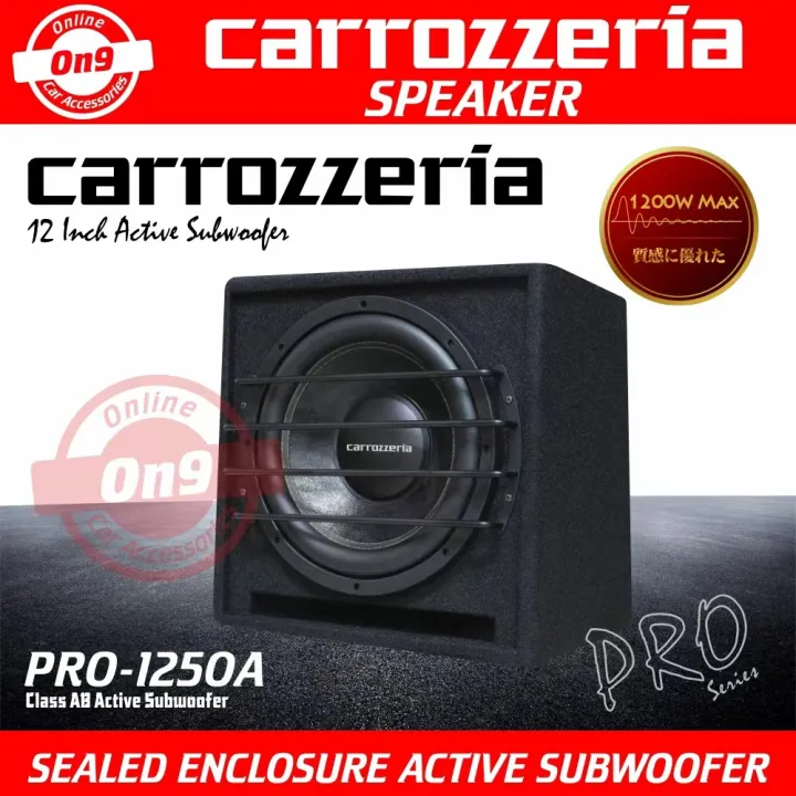 (100% original) Carrozzeria Speaker Pro -1250A Sealed Enclosure Active Subwoofer | Lazada