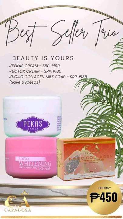 CAPADOSA PEKAS BOTOX KOJIC COLLAGEN MIL SOAP PACCKAGE SET B | Lazada PH