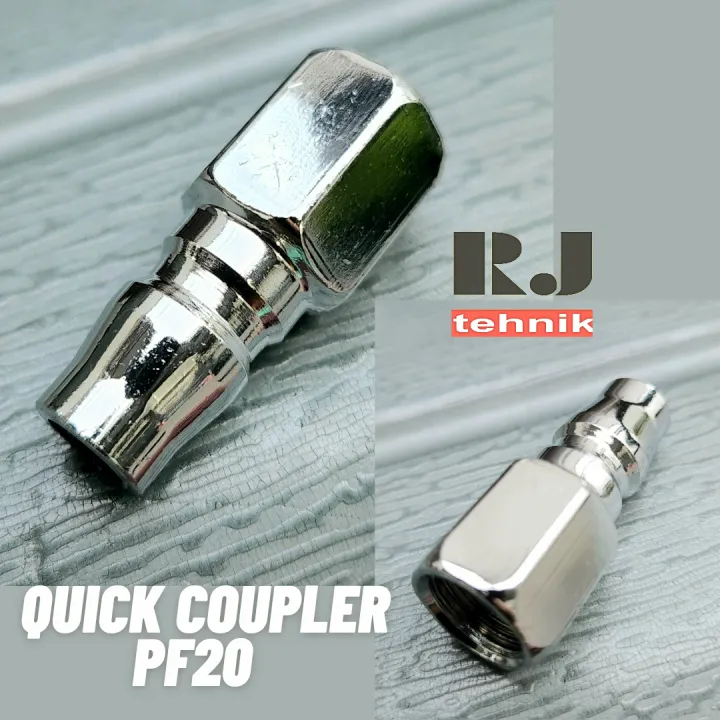 PF20 Quick Coupler Coupling Connector Sambungan Selang Kompresor Kopler ...