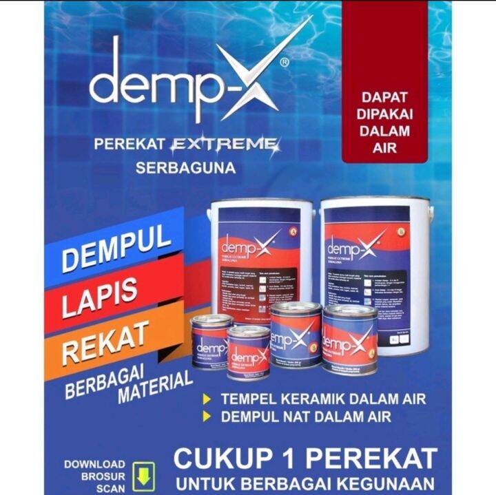 DEMP-X set AB | Lem Epoxy Perekat Extreme Serbaguna | Lazada Indonesia