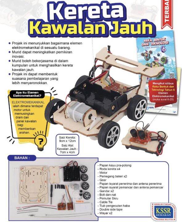 Project RBT Model Elektromekanikal Membina Kereta Kawalan Jauh | Lazada