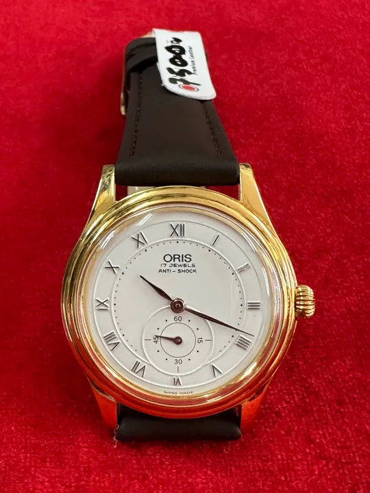 ORIS 17 Jewels ANTI-SHOCK ระบบไขลาน ตัวเรือนทองชุบ นาฬิกาผู้ชาย นาฬิกาวินเทจมือสองของแท้ ...