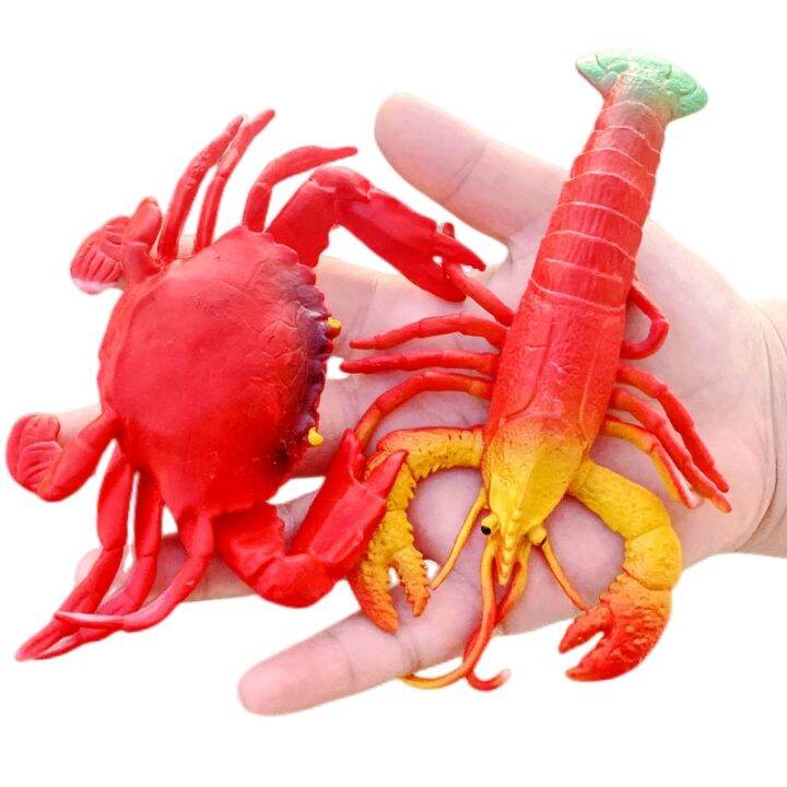 Soft Rubber Simulation Crab Lobster Octopus Octopus Sardine Baby Bath ...