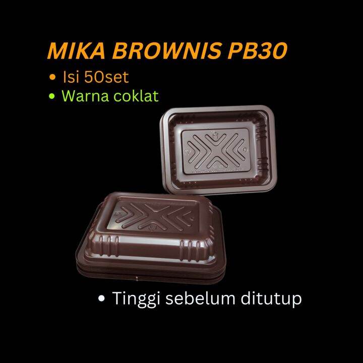 Mika Brownies Mini PB30 isi 50set Mika kue Mini | Lazada Indonesia