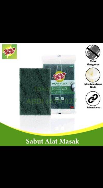 3M Scotch Brite Sabut Hijau Cuci Piring gelas ID 10 | Lazada Indonesia