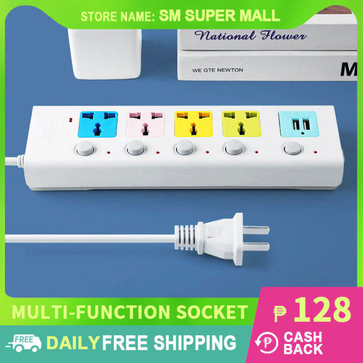 【independent Switch】multi Function Socket Universal Plug Socket Power