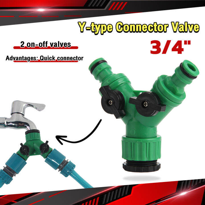 YoPo 2 Way 1/2-3/4" Garden Hose Splitter Y-Type Watering Connector ...