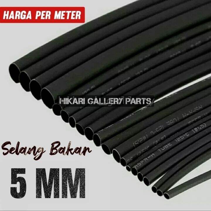 Selang Bakar 5mm Panjang 1 Meter / Heatshrink Tube Selongsong Kabel ...