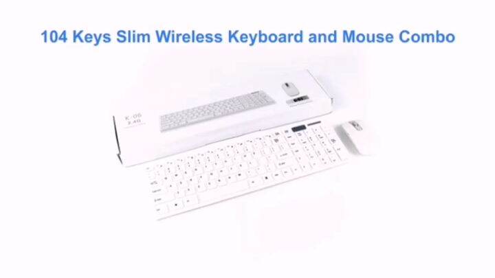 K06 Wireless Keyboard Mouse Slim Portable Business Keyboard Thin And ...