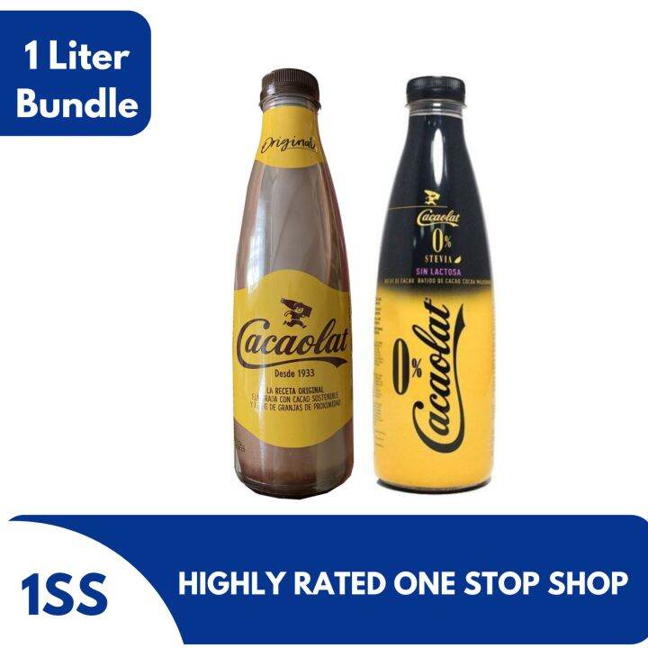 Cacaolat Original & Zero Percent Sugar Cocoa Milkshake, 1 Liter x 2 | Lazada PH
