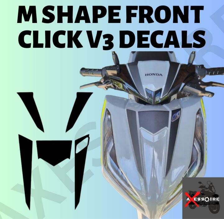 Honda Click Version 3 M shape Front Decals Sticker | Lazada PH