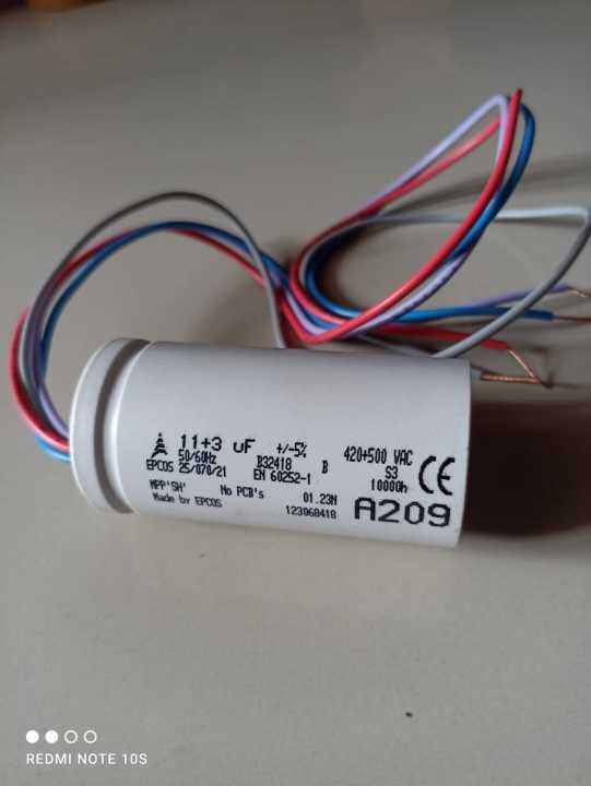 Kapacitor epcos A209 Kapasitor mesin cuci Sharp 2tabubg ORIGINAL | Lazada Indonesia