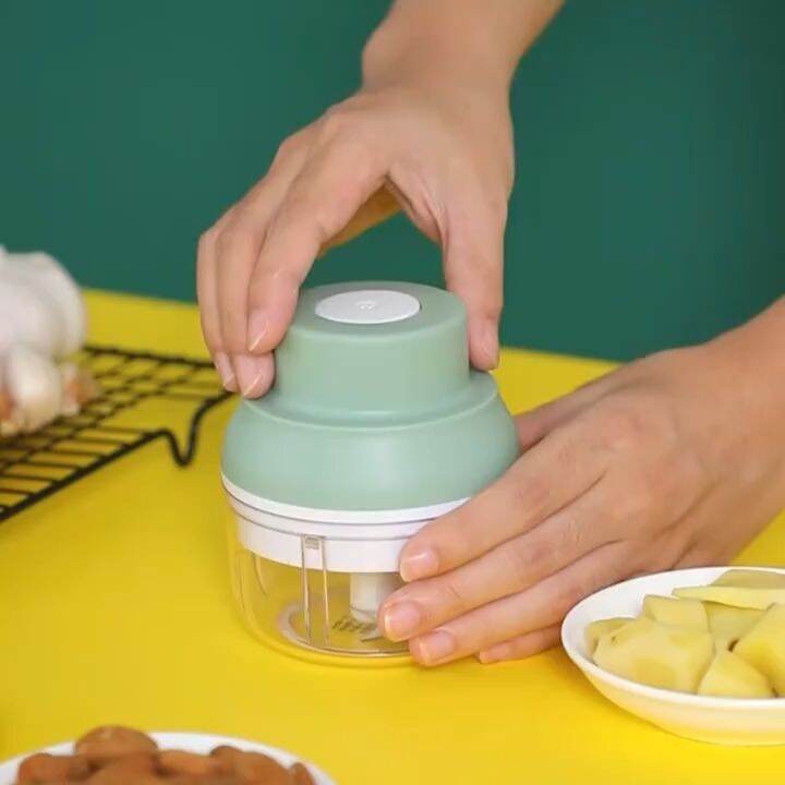 Portable Electric Garlic Masher Mini Food Garlic Vegetable Grinder ...