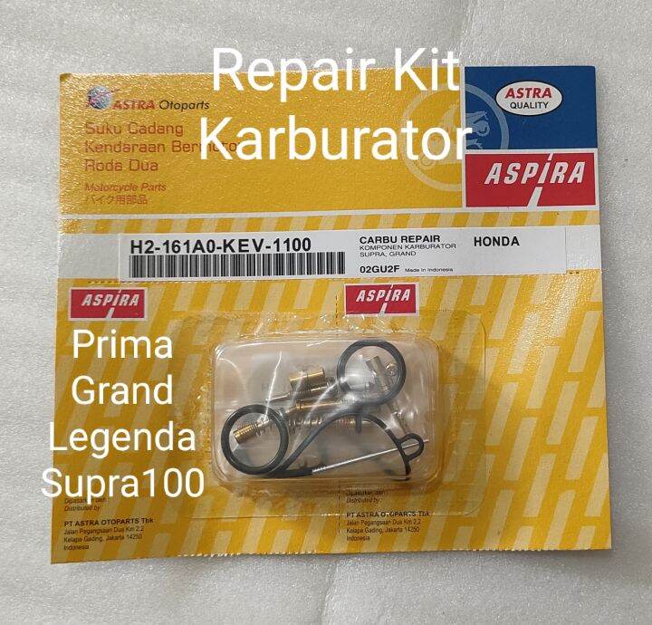 Repair Kit Karburator Astrea Prima Grand Legenda Supra Merk Aspira by ...