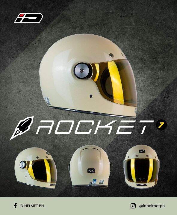ID rocket classic helmet with LOTS of freebies | Lazada PH