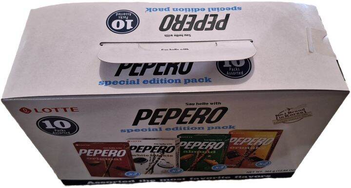 PEPERO Special Edition Pack of 10x36g Original, almond, white chocolate ...