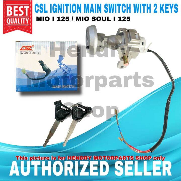 CSL IGNITION MAIN SWITCH 2 KEYS FOR YAMAHA MIO SOUL I 125 / MIO I 125 ...