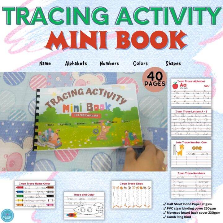 Tracing Activity Mini Book for Preschoolers Workbook Worksheet | RABAH ...