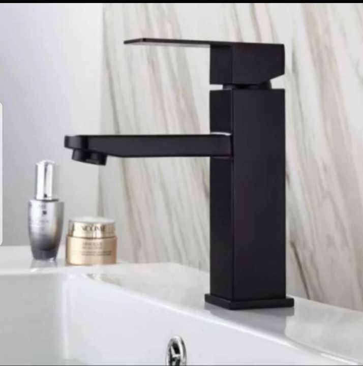 kran wastafel hitam 20 cm minimalis kotak | Lazada Indonesia