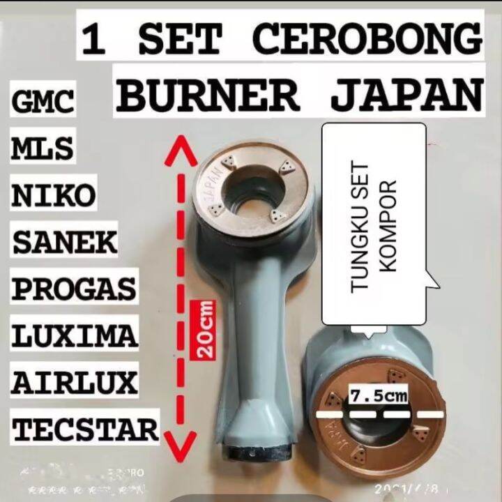 SET CEROBONG BUNNER JAPAN KOMPOR GAS - SET TUNGKU CEROBONG RINNAI SIAP ...