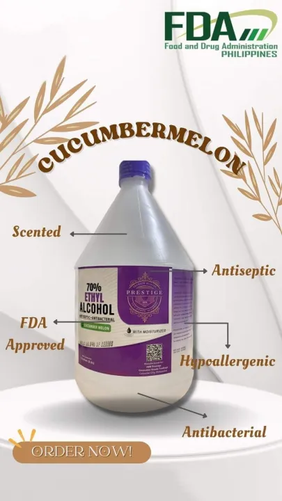 PRESTIGE 70% Eathyl Alcohol Solution 1Gallon with Moisturizer Empire ...