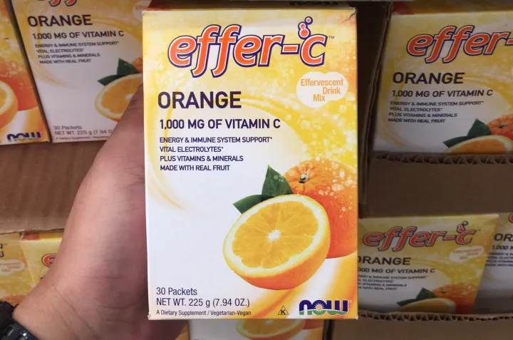 NOW EFFER-C ORANGE 1000mg VIT C 30pack | Lazada PH