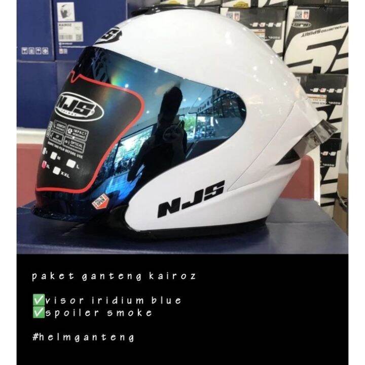 HELM NJS KAIROZ PUTIH PAKET GANTENG | Lazada Indonesia