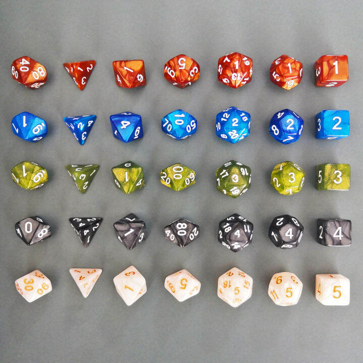 [ล้างสต๊อกที่ขาดทุน] ชุดลูกเต๋า TRPG หลายด้าน7ชุด-DND-ครูซซูลู-COC | Lazada.co.th