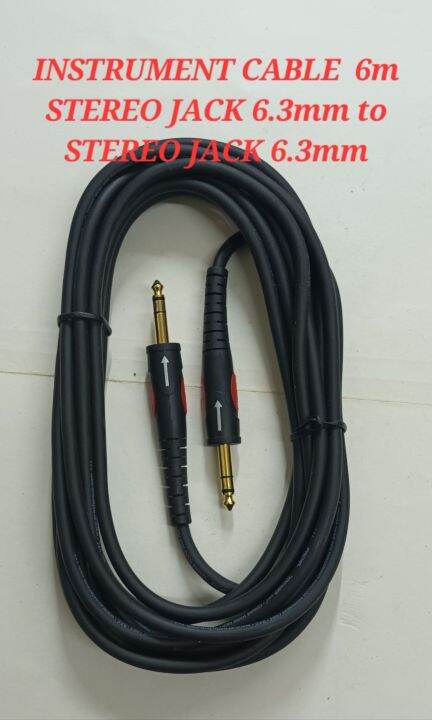 PROEL DH140LU6 INSTRUMENT CABLE-Black 6Meters, PL STEREO TO PL STEREO 6 ...