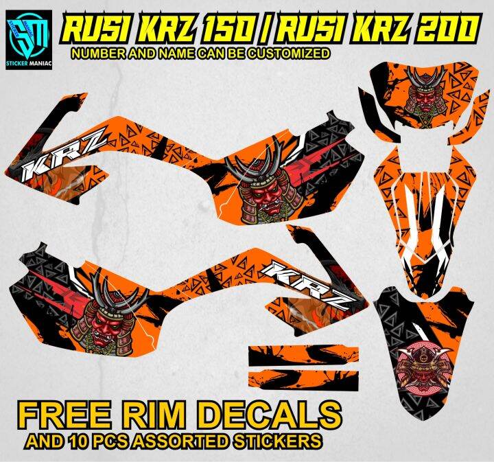 Rusi KRZ 200, KRZ 150 full body decals Laminated | Lazada PH