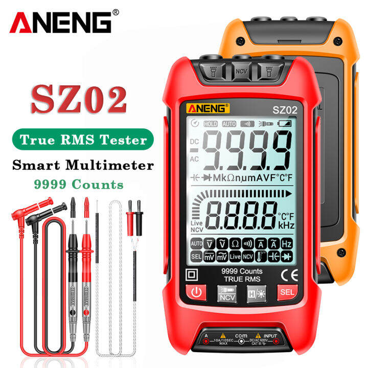 Welans ANENG SZ02 Smart Digital Multimeter 6000 Counts True RMS Auto Electrical Capacitance ...