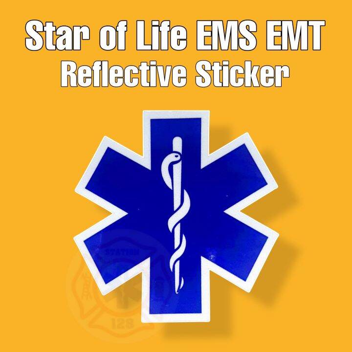 Decal Star of Life EMS EMT 3M Reflectorize Sticker | Lazada PH