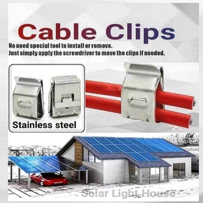 CABLE CILPS ( แพ็ค 10-20 ตัว ) คลิปล็อกสายไฟ SOLAR CELL | Lazada.co.th
