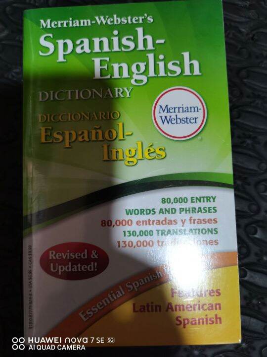 Spanish English Dictionary by Merriam Webster Dictionary | Lazada PH