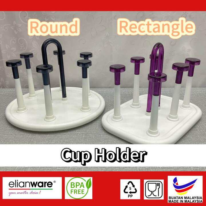 Plastic Cup Holder/ Round/ Rectangle Cup Holder/ Pemegang Cawan/ 沥水杯架 ...