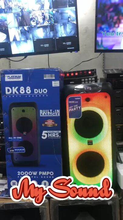 Original Platinum DK88 Party Jukebox Speaker w/ Built-in Karaoke ...