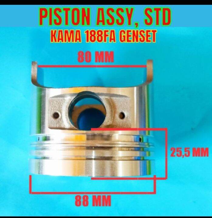 piston Assy genset solar 5kw 7kw 188FA diameter 88mm untuk mesin diesel ...