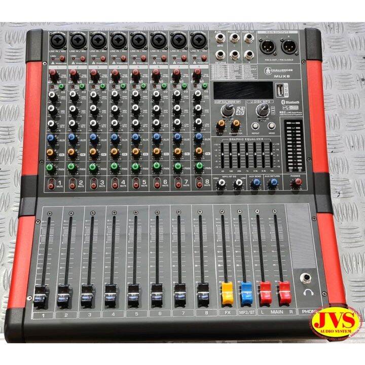Challenger MUX8BT 8 Channel 650W 24bit Microphone Effects USB ...
