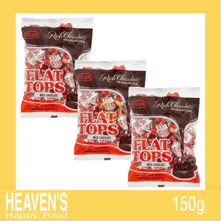 Flat Tops 30pcs Milk Chocolate 150g ( Set of 3 ) | Lazada PH