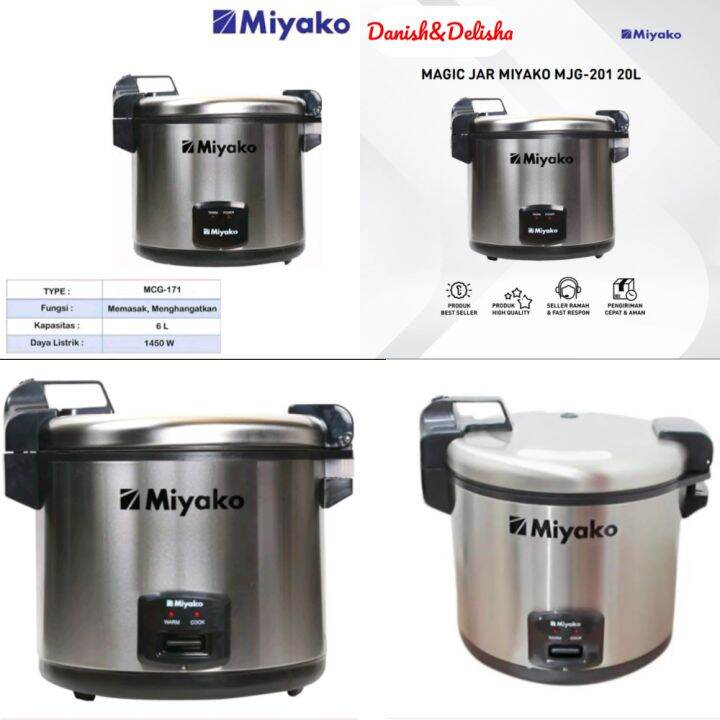 Magic com jumbo kapasitas 6liter magic jar rice cooker 20liter MIYAKO MCG-171 MIYAKO MJG-201 ...