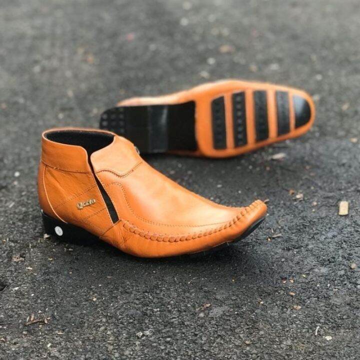 Sepatu full kulit pria zipper formal pantofel kantoran kerja kondangan ...