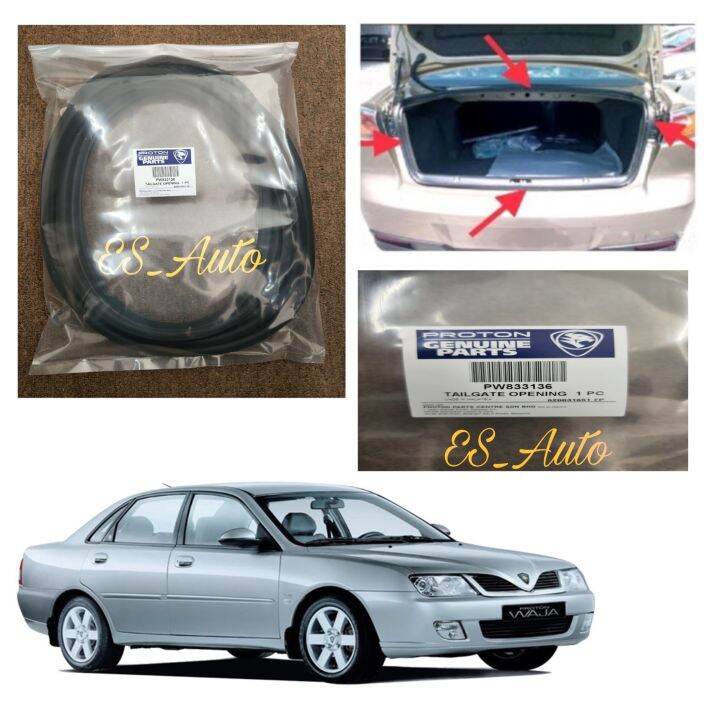 *ORIGINAL PROTON WAJA REAR BONNET TRUNK LID BOOT RUBBER / BELAKANG ...