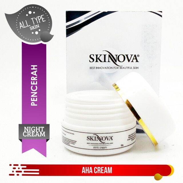 Skinnova Aha cream - cream malam pencerah wajah flek bumil busui ...
